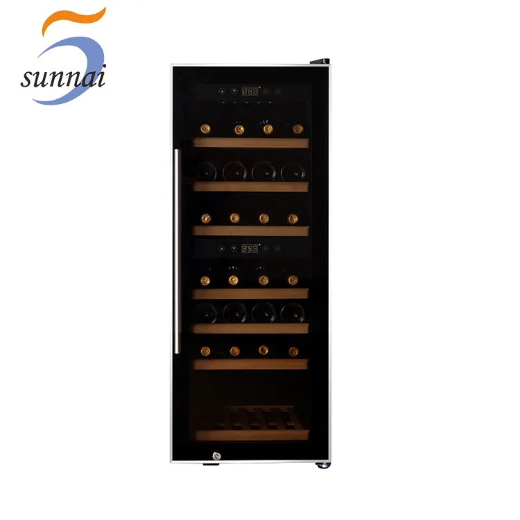 Freestanding Small Dual Zone Integrated Champagne Wine Fridge - Sunnai