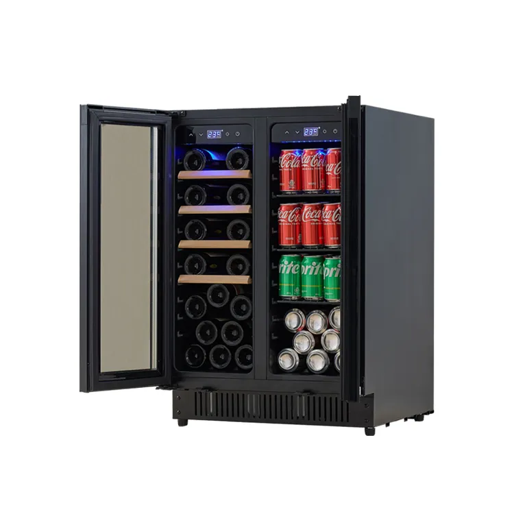 Dual Door 128L Undercounter Compressor Wine and Beverage Cooler - Sunnai